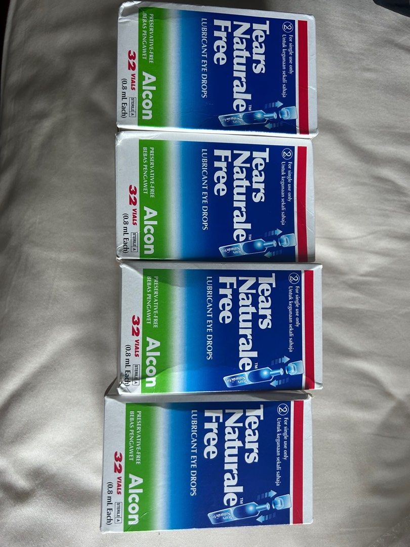 Alcon Tears Natural 4 boxes expiry May 2026 box slight dent, Beauty ...