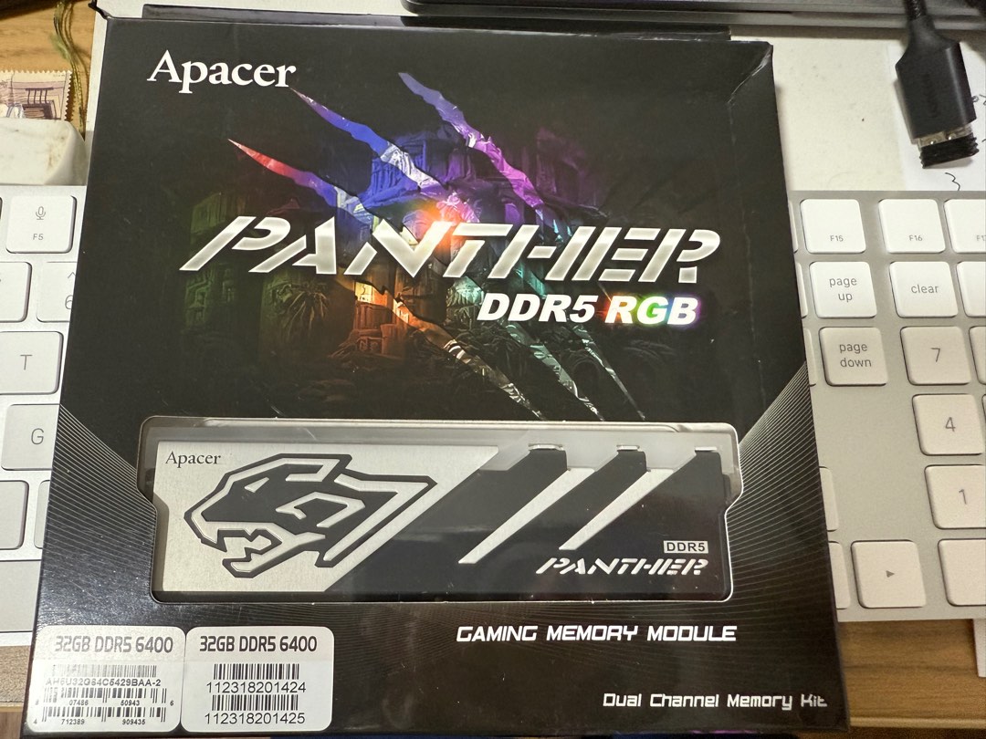 Apacer RGB DDR5 6400 RGB 32GB RAM (16GBx2), Computers & Tech, Parts ...