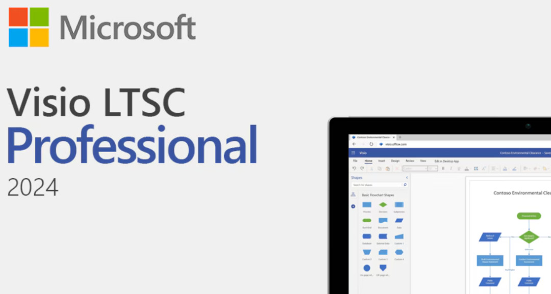 BRAND NEW MICROSOFT VISIO PROFESSIONAL 2024 LTSC EDITION WITH GLOBAL ...