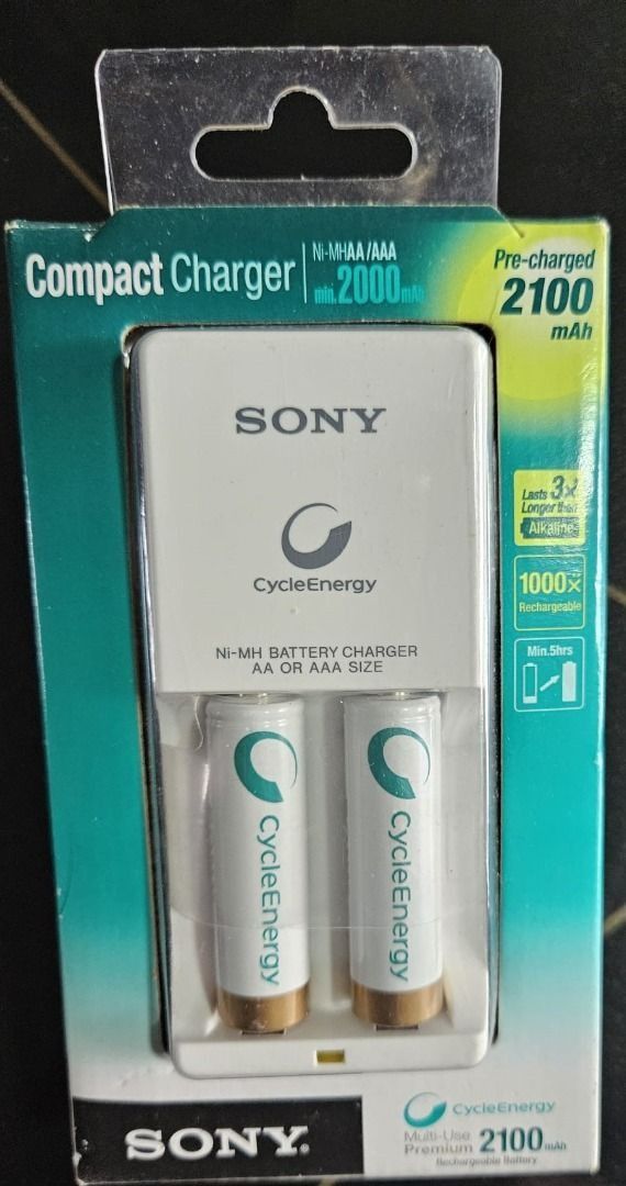 (BRAND NEW) Sony BCG-34HW2KN Compact Charger with 2xAA Ni-MH ...