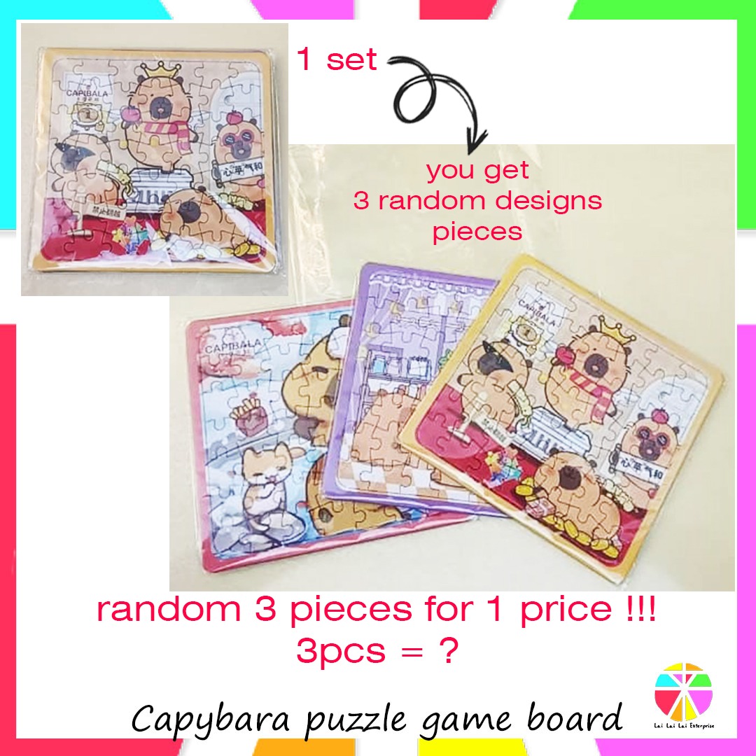 Capybara 3in1 Puzzles/Kawaii/Puzzles Lover/Puzzles For Toddlers & Kids ...