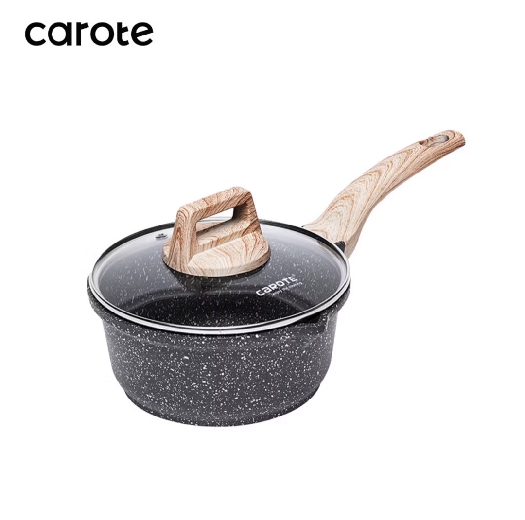 Carote granite non-stick saucepan with lid, Furniture & Home Living ...