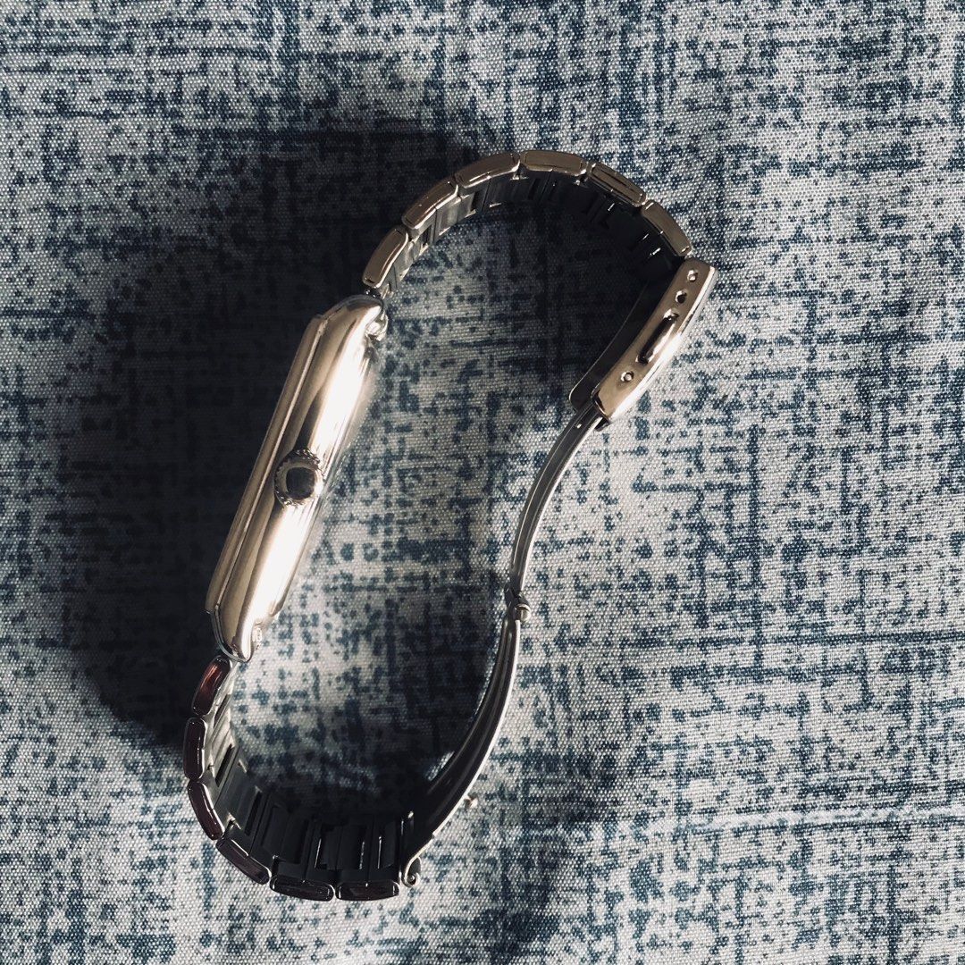 Casio MTP-M105D-7A Silver Analog Moon Phase Rectangle Casual Dress ...