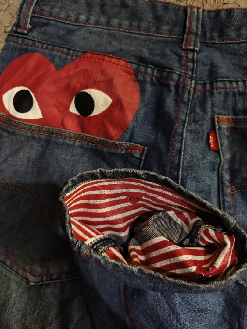 CDG X LEVIS, Men's Fashion, Bottoms, Jeans on Carousell
