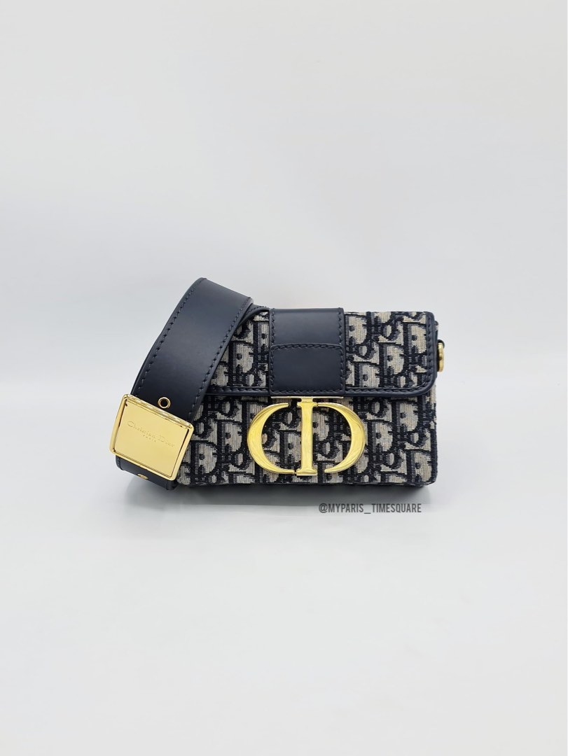 C.Dior Blue Dior Oblique Jacquard 30 Montaigne Box Bag, Luxury, Bags ...