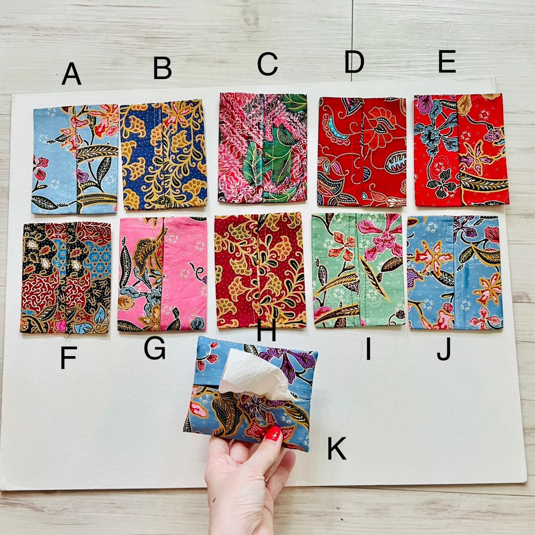 CHOPE! Batik Tissue Holder Handmade in Singapore, Women's Fashion, Bags ...