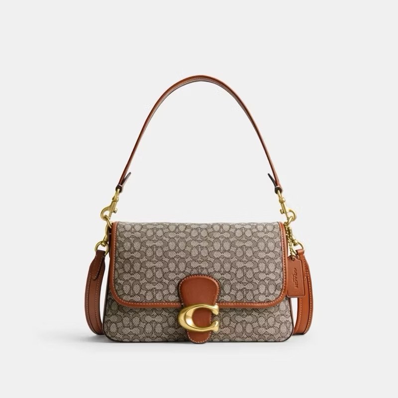 Coach Soft Tabby Shoulder Bag In Micro Signature Jacquard, Fesyen ...