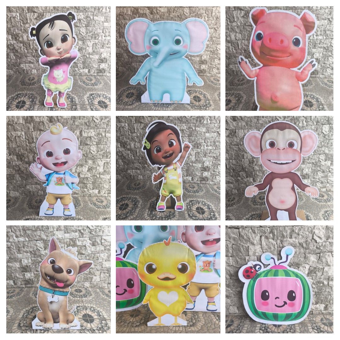 Cocomelon theme Party Backdrop Standees, Hobbies & Toys, Stationary ...