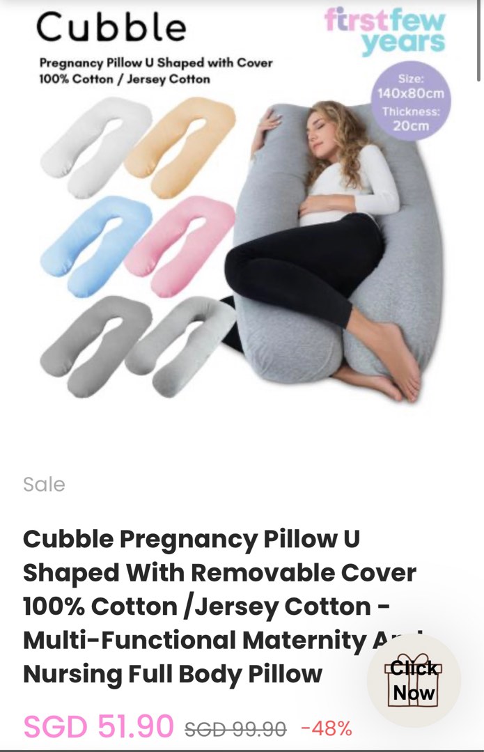 Cubble U-Shaped Support Pillow for Pregnancy, Babies & Kids, Maternity Care on Carousell
