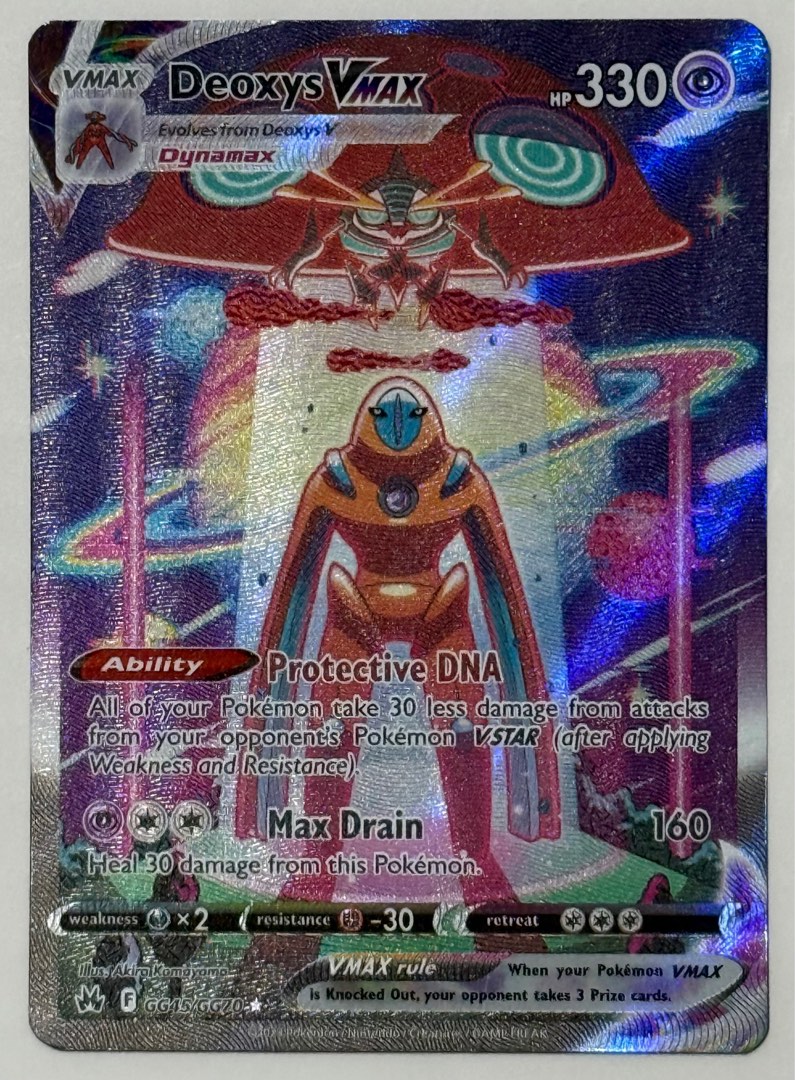 Deoxys Vmax #gg45 (Crown Zenith), Hobbies & Toys, Toys & Games on Carousell