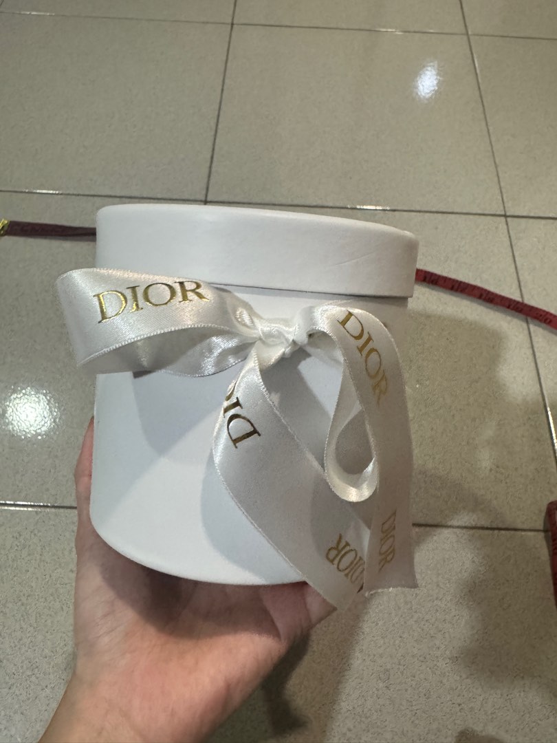 Dior Cylinder Round Box with Ribbon, Luxury, Accessories on Carousell
