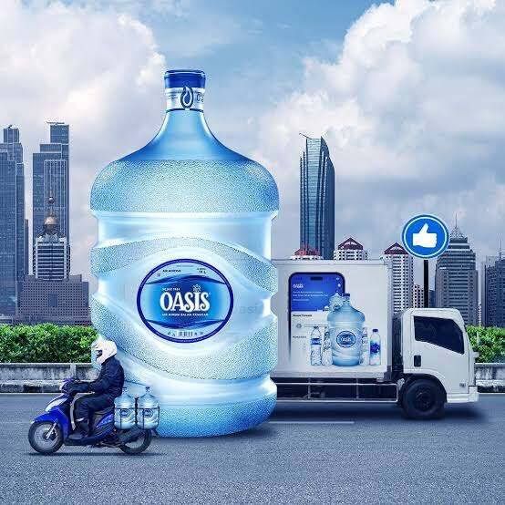 Galon Bersih Mulus - Gallon Kosong merk Oasis not Aqua Le Minerale Club ...