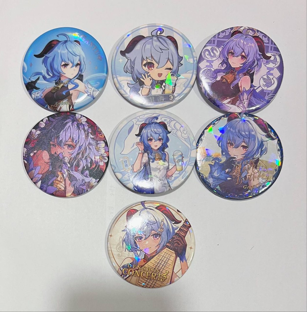 ganyu genshin impact badges merch, Hobbies & Toys, Memorabilia ...