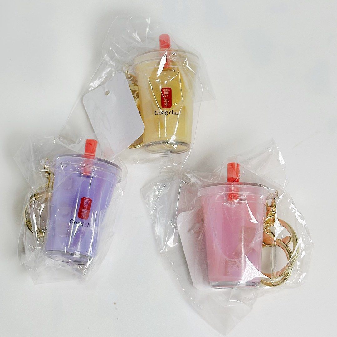 Gong Cha Gongcha Boba Milk Tea Bubble Tea Keychain Charm set of 3 ...
