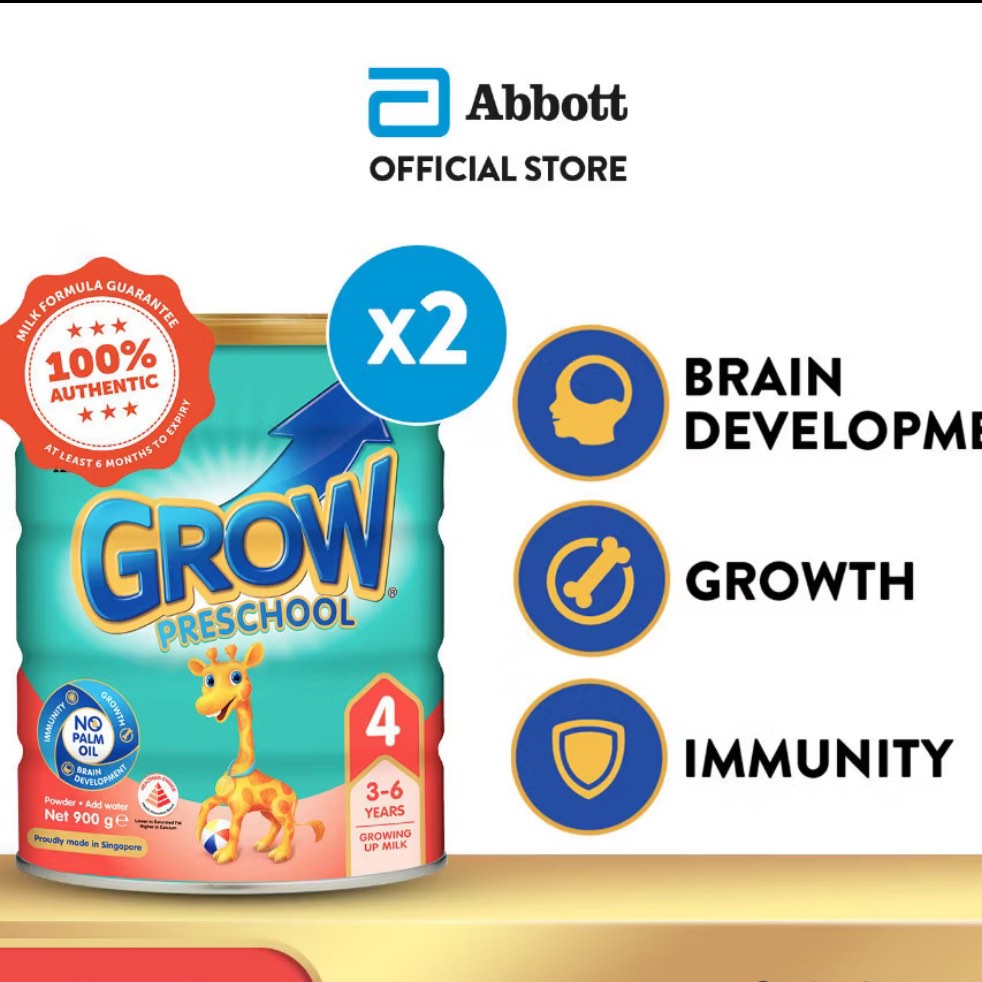 GROW Growing Up Milk for Kids - Preschool Stage 4 (3yo onwards) - 900g, Babies & Kids, Nursing ...