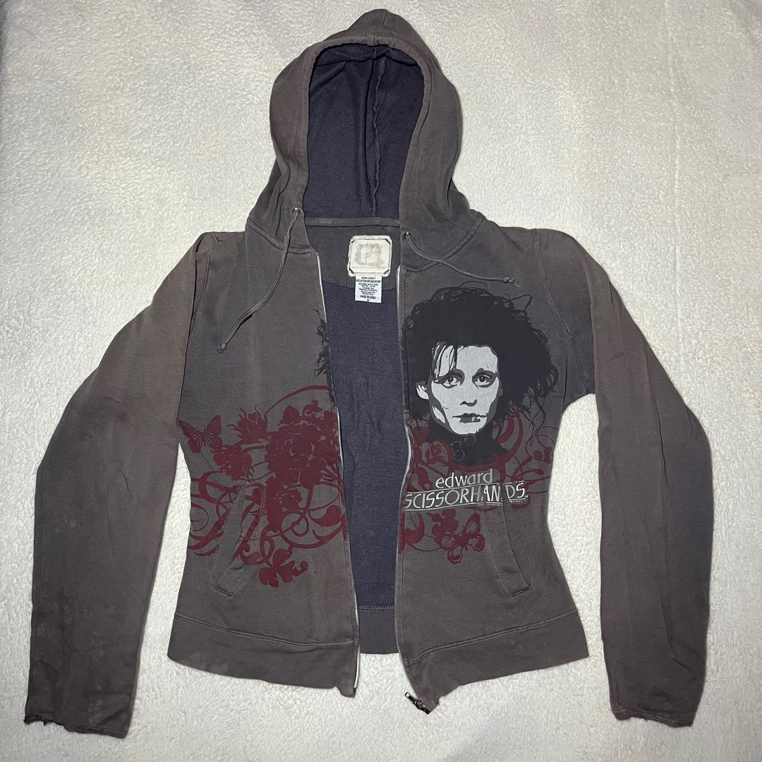 HOT TOPIC edward scissorhands jacket hoodie 2000s grunge y2k emo ...