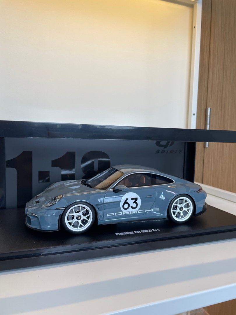 GT Spirit 1:18 Porsche 911 (992) S/T Shoreblue Launch Spec Model Car nt ...