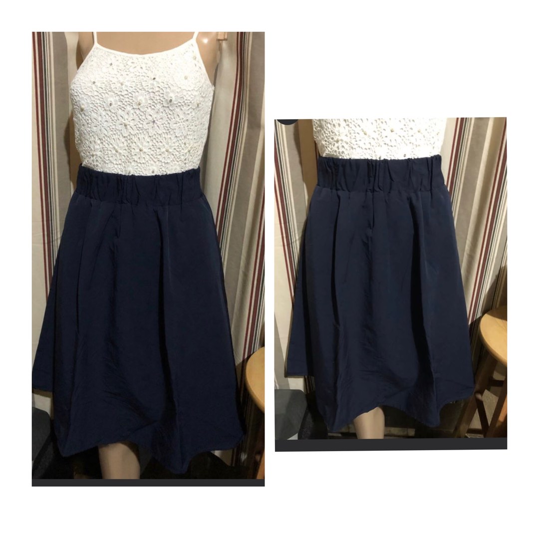 GU Navy Skirt with Pockets Small-Semi Mediium, Women's Fashion, Bottoms, Skirts on Carousell