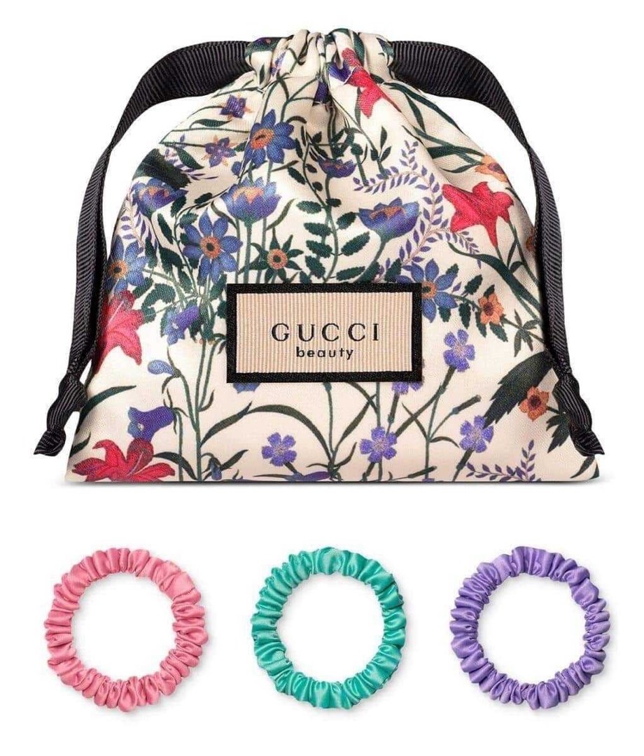 Gucci Beauty set of 3 Scrunchies with pouch, Women's Fashion, Watches ...