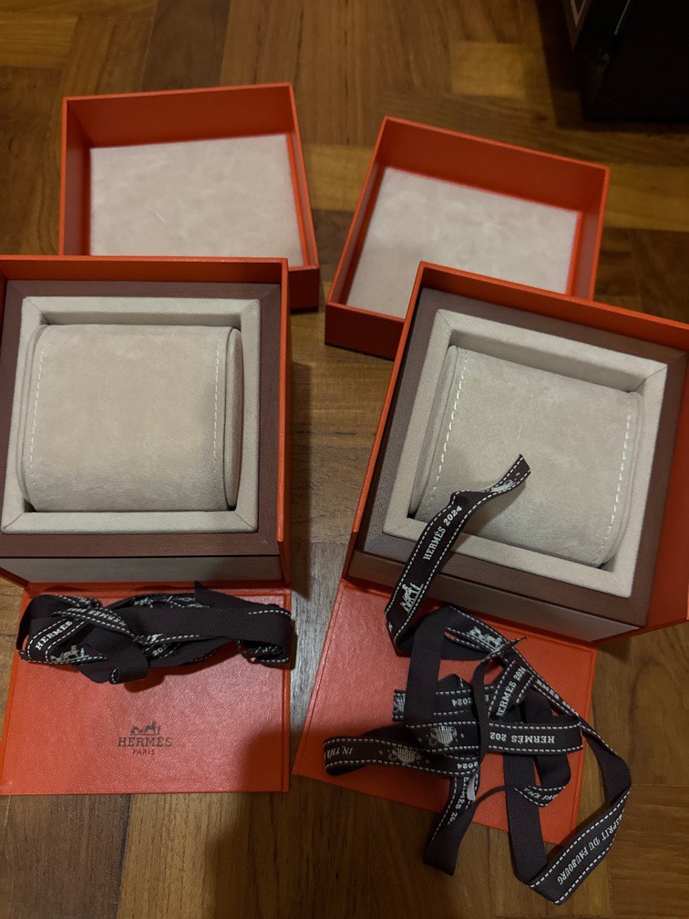 Hermes watch box wood boxes orange cover wooden box for watches with ...