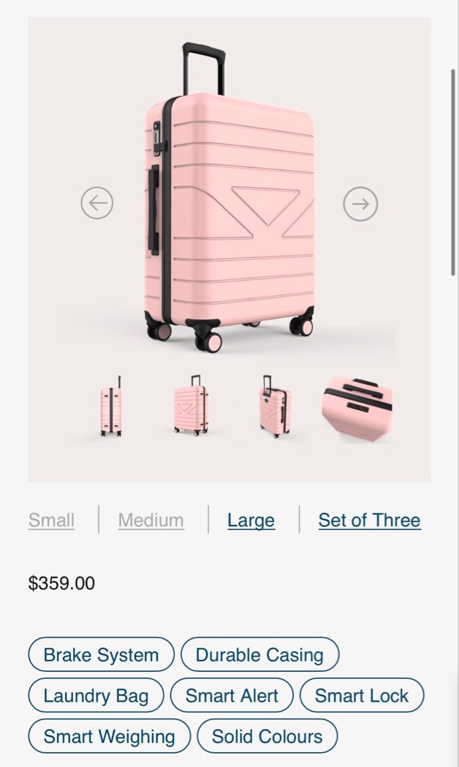 IKII Smart Luggage (Pink), Hobbies & Toys, Travel, Travel Essentials ...