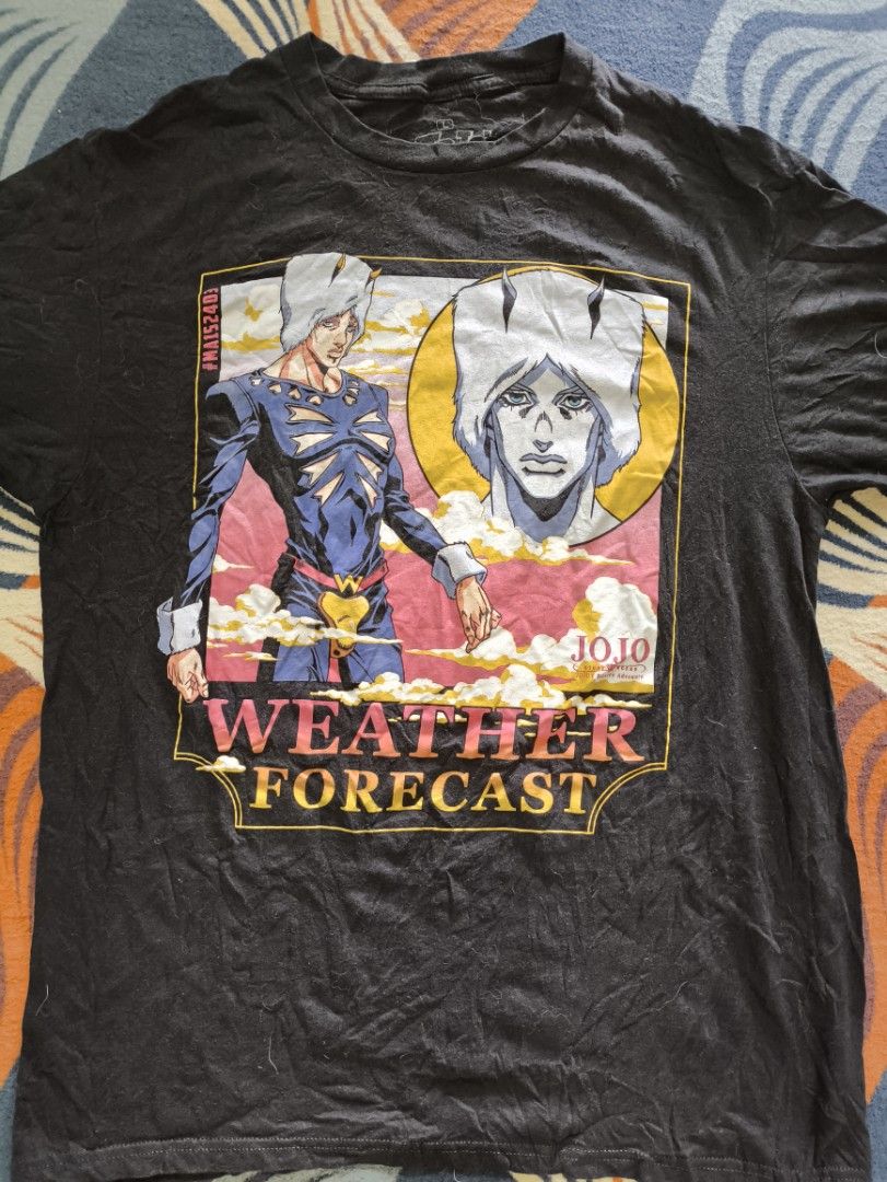 Kaos Anime JoJo Bizarre Weather Report Forecast Official Rare, Fesyen ...