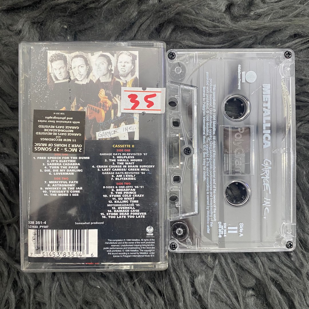 KASET METALLICA Garage Inc, Hobbies & Toys, Music & Media, CDs & DVDs ...