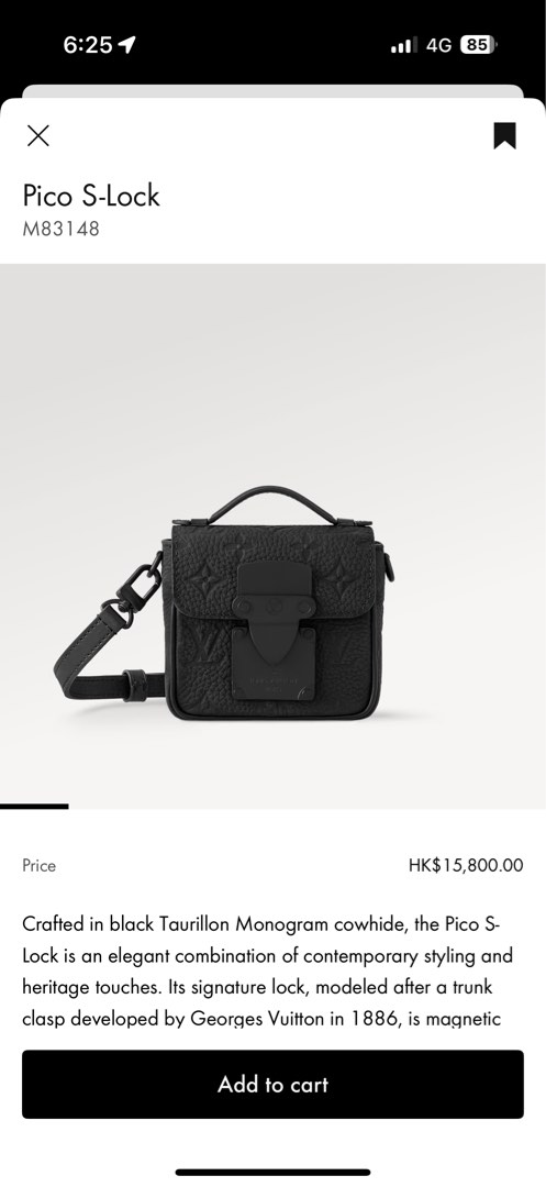 Louis Vuitton Pico S-Lock (Black) With Full Set 100% New&Real, 名牌, 手袋及銀 ...