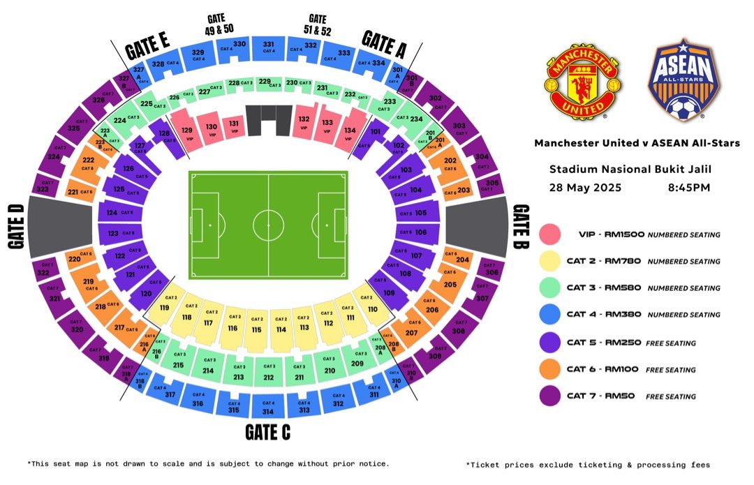 Manchester United vs ASEAN Allstar 2025 : Cat2, Tickets & Vouchers ...