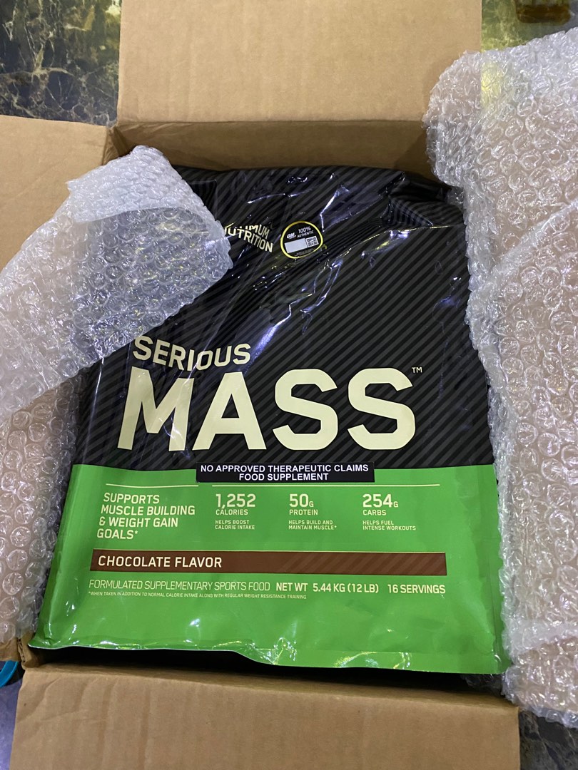 Serious Mass - Chocolate Flavor, Sports Equipment, Exercise & Fitness ...