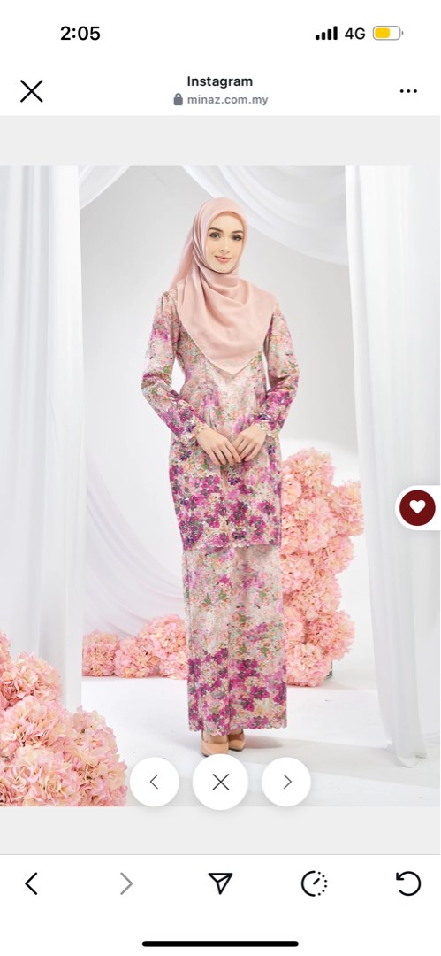 Minaz Daisy Kurung 2025, Women's Fashion, Muslimah Fashion, Baju Kurung ...
