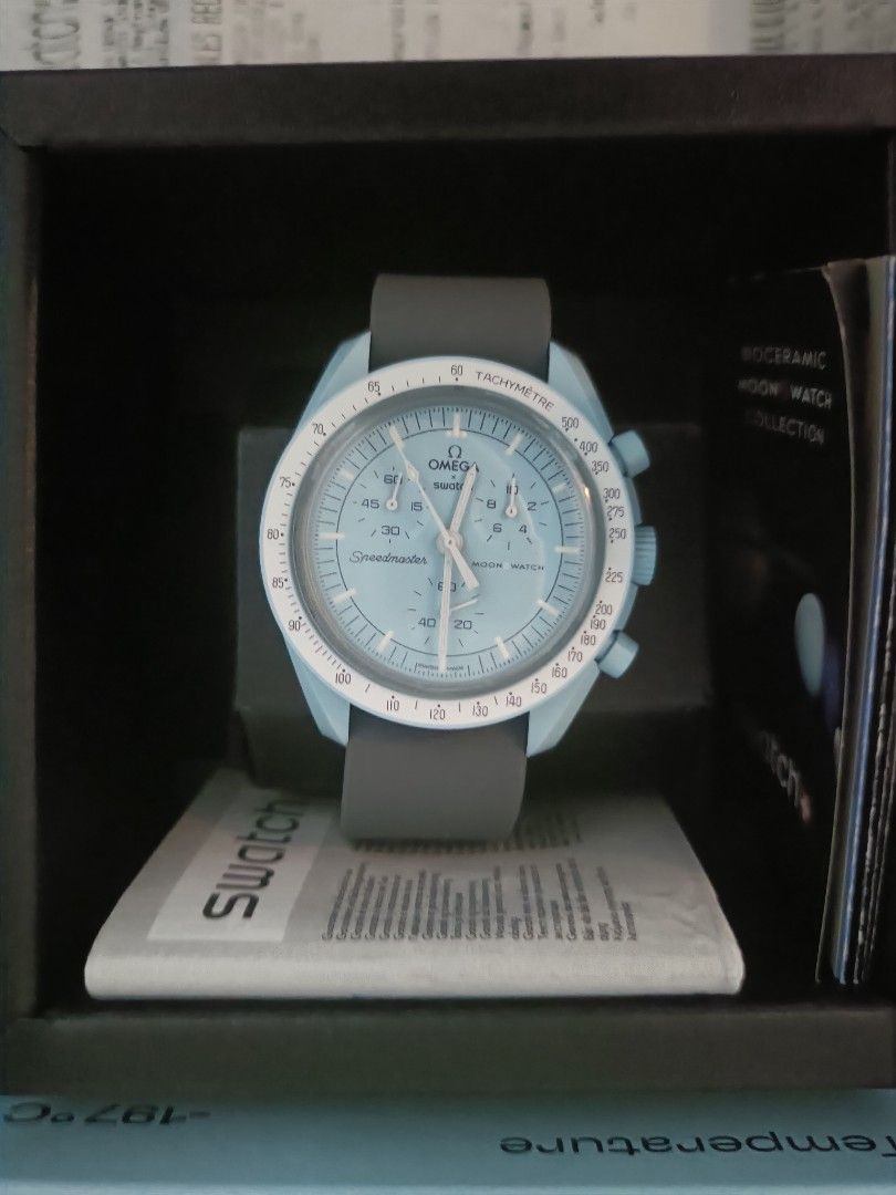 Swatch Omega x Moon Mission to Uranus Speedmaster Blue, Hobbies & Toys ...