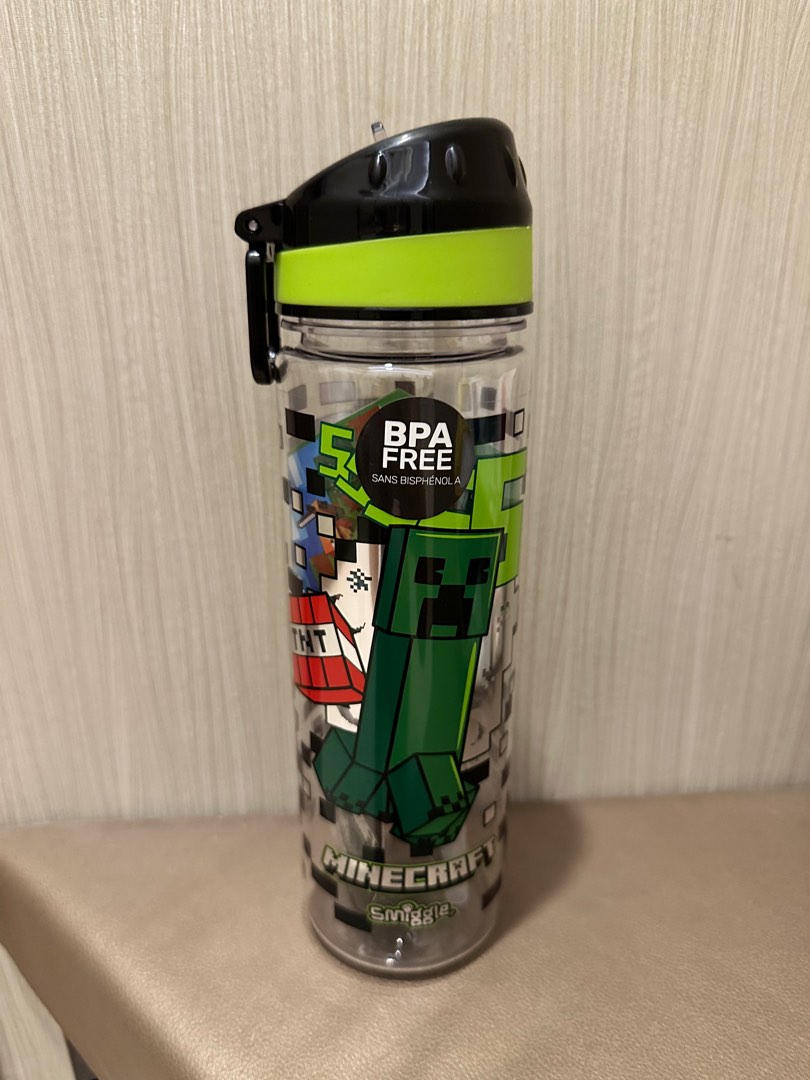 New Smiggle Minecraft water bottle for sale !, Furniture & Home Living ...