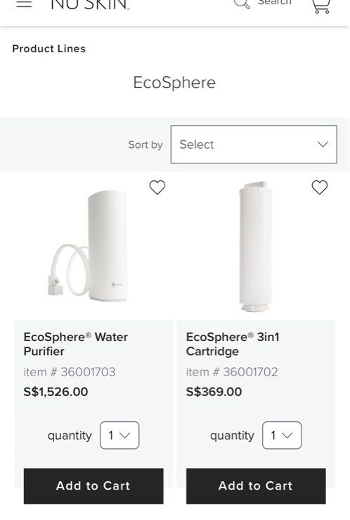 Nu Skin Ecosphere Water Purifier + cartridge until Nov 2025, Health ...