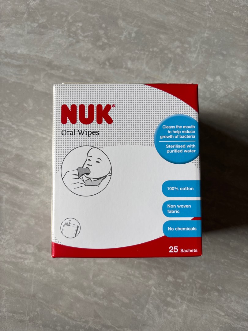 NUK Oral Wipes 25 Sachets, Babies & Kids, Bathing & Changing, Baby ...