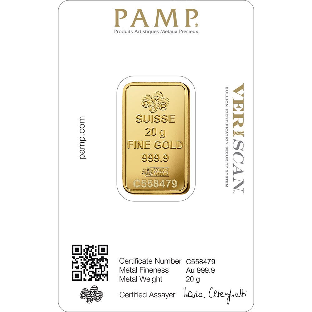 PAMP SUISSE Gold Bar 20g, Hobbies & Toys, Memorabilia & Collectibles ...