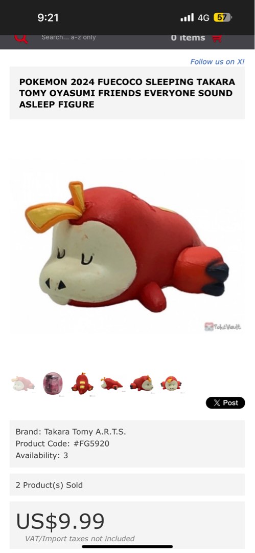 POKEMON 2024 FUECOCO SLEEPING TAKARA TOMY OYASUMI FRIENDS EVERYONE ...