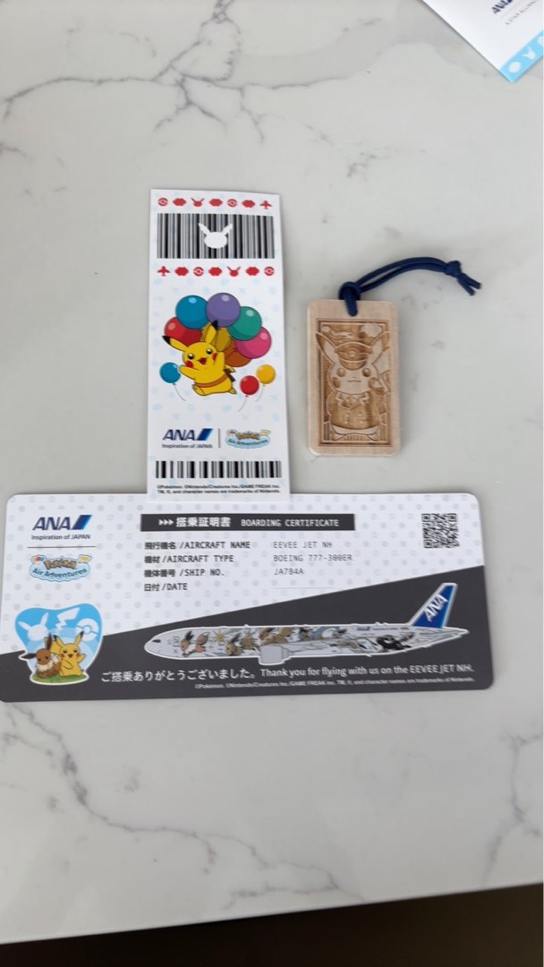 Pokemon ANA Jet Boarding Pass, Hobbies & Toys, Toys & Games on Carousell