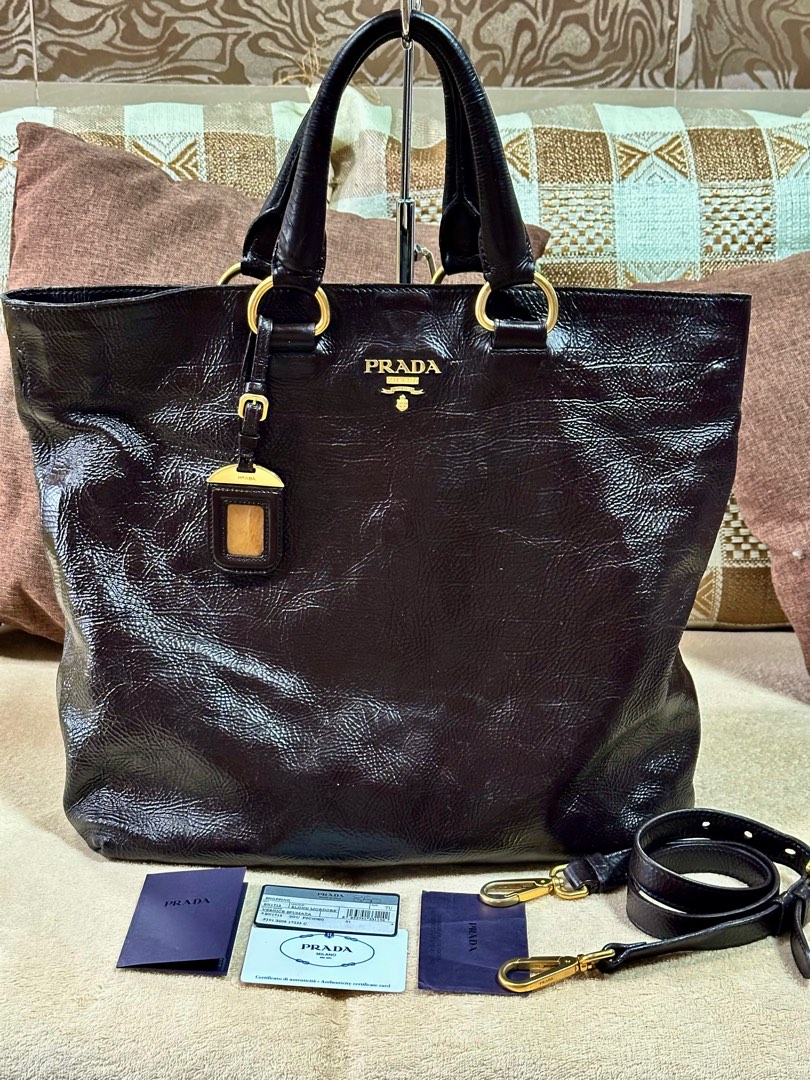 Prada tote Bag Large Orig, Luxury, Bags & Wallets on Carousell