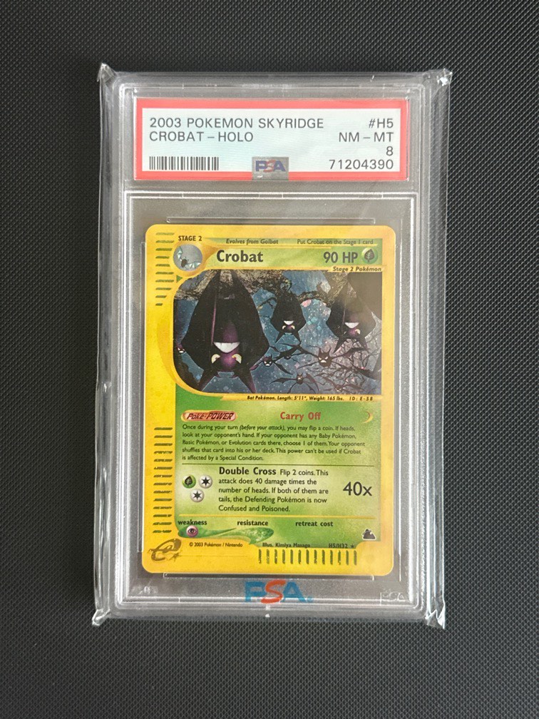 PSA 8 Crobat Holo Skyridge, Hobbies & Toys, Toys & Games on Carousell