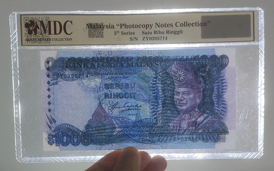 RM1000 Seribu Ringgit Malaysia 5th Series 1983 Sign Gabenor Aziz Taha ...