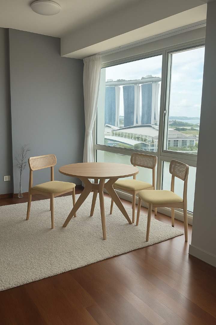 FortyTwo Round Table with 3 Chairs, Furniture & Home Living, Furniture ...