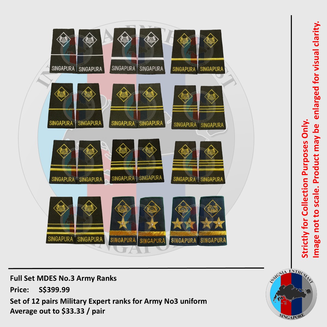 SAF | SINGAPORE | Set of 12 Pairs | Full Collection | MDES | SAF | ME ...