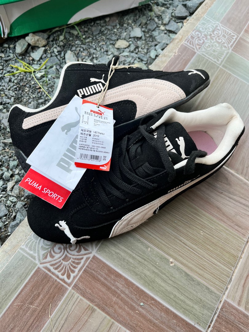 PUMA SPEEDCAT BLACK WHITE, Fesyen Pria, Sepatu , Lainnya di Carousell