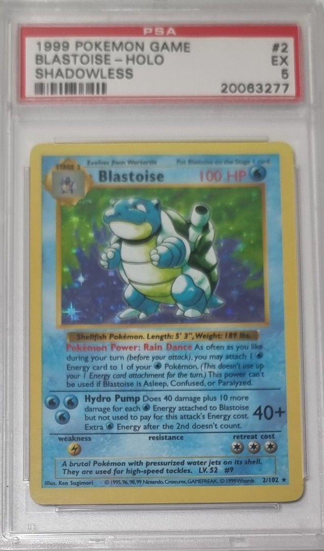 Shadowless blastoise base set psa 5 LP pokemon cards, Hobbies & Toys ...