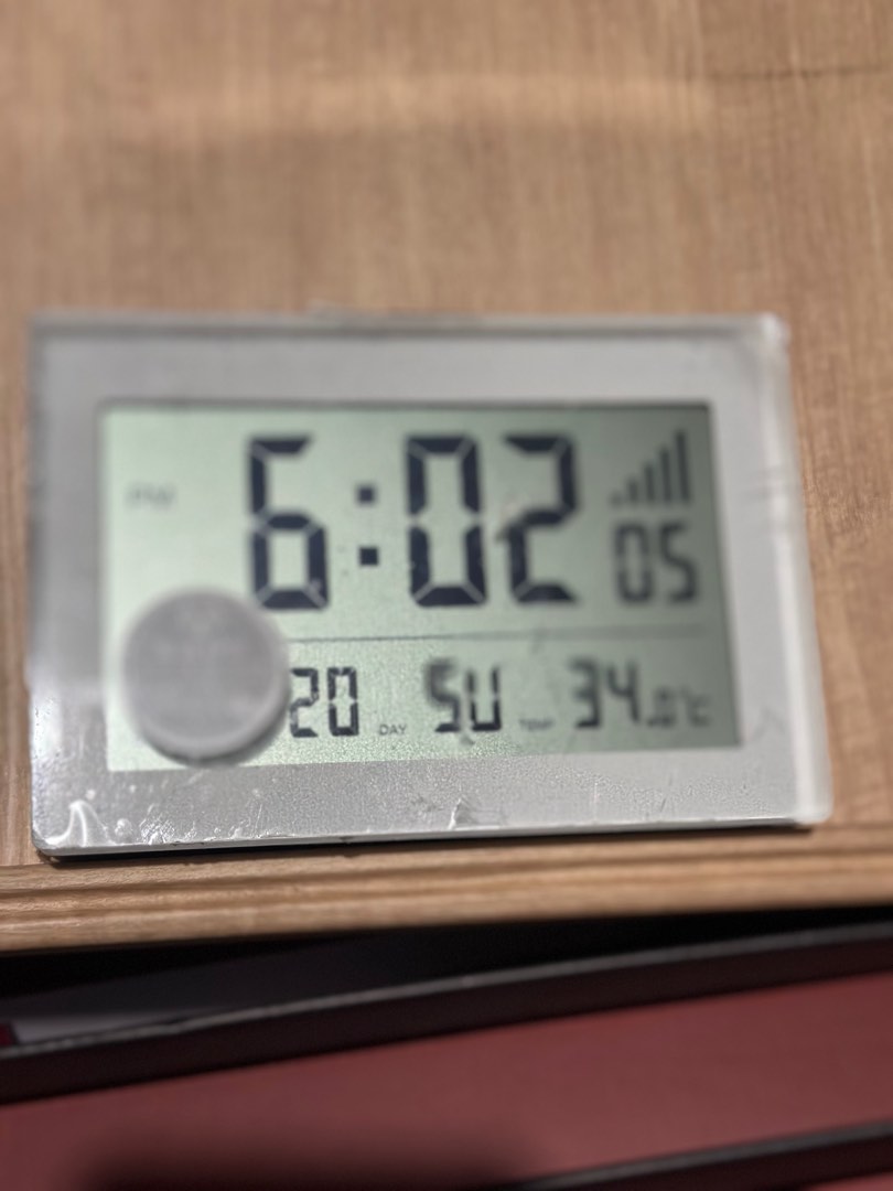 Solar powered Desktop Clock, Furniture & Home Living, Home Decor ...