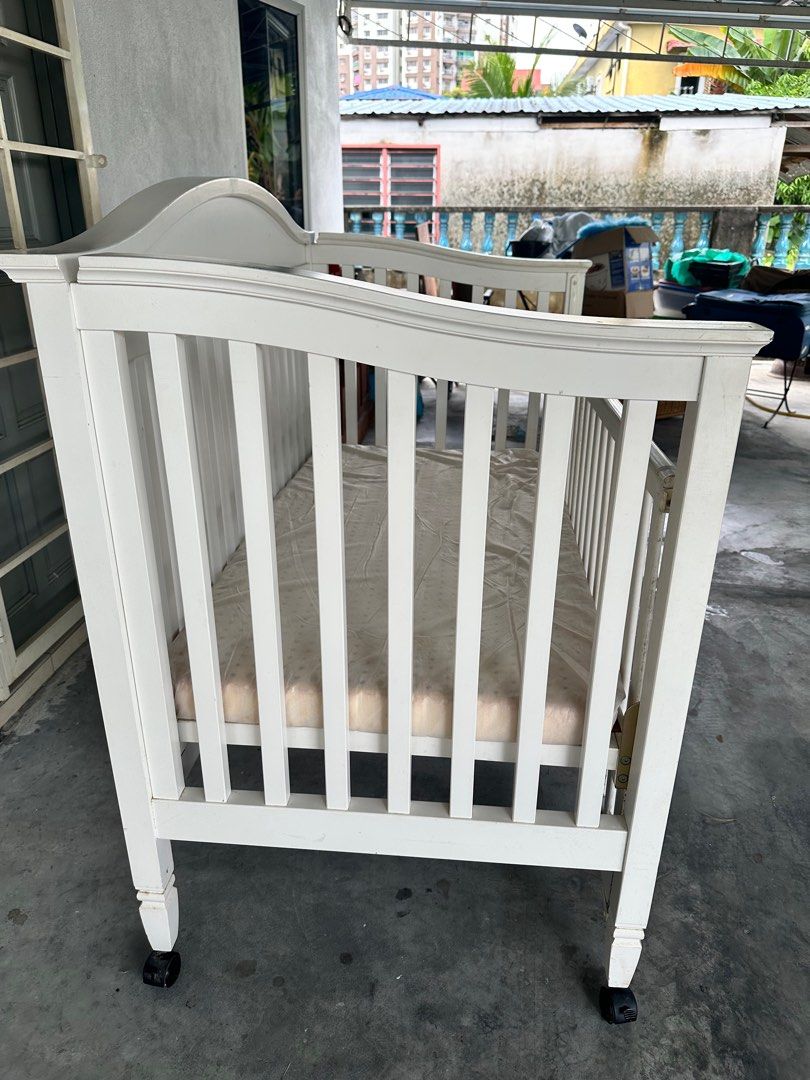 Solid Wood Baby Cot, Babies & Kids, Baby Nursery & Kids Furniture, Cots ...