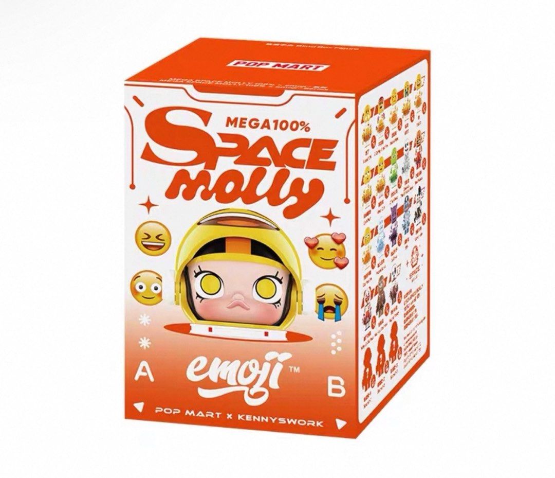 SPACE MOLLY EMOJI SERIES 100% type POPMART / FULL SET / CONFIRMED ...