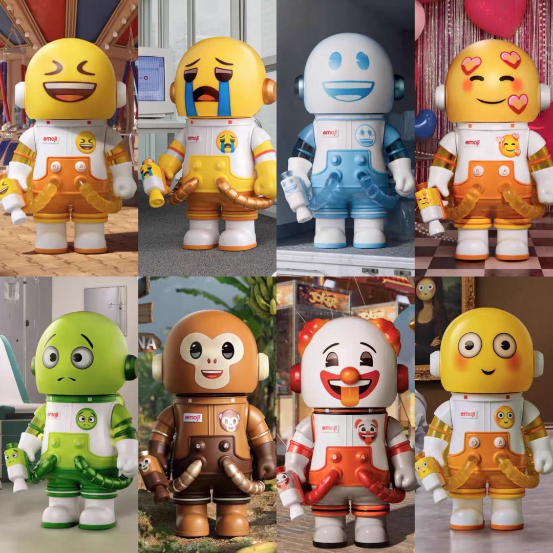 SPACE MOLLY EMOJI SERIES 100% type POPMART / FULL SET / CONFIRMED ...