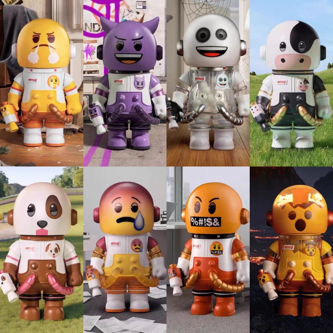 SPACE MOLLY EMOJI SERIES 100% type POPMART / FULL SET / CONFIRMED ...